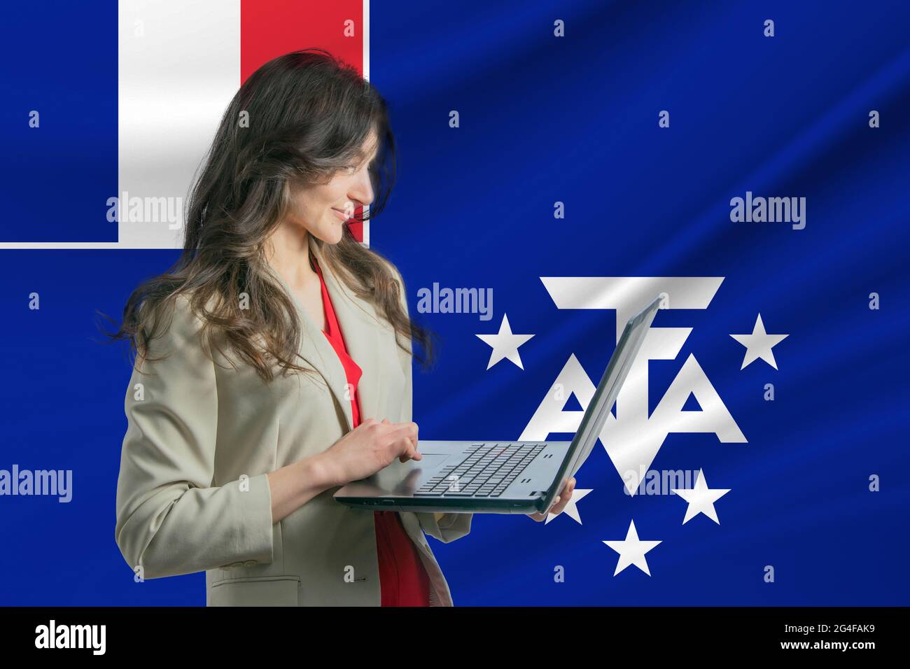 Freelance in French Southern and Antarctic Territories. Beautiful young ...