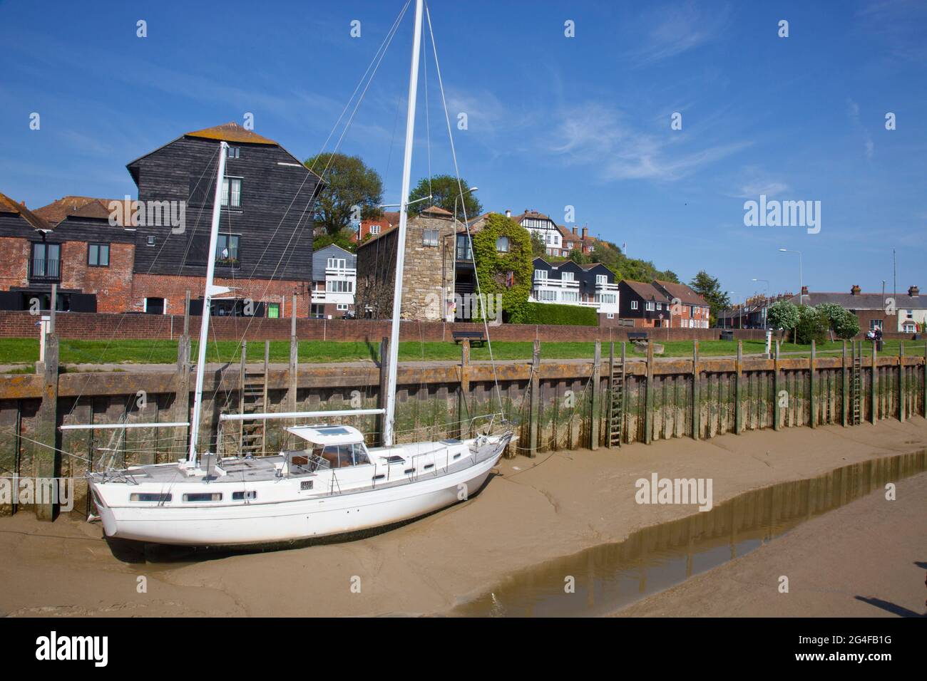 The quayside at Rye in Kent, England. Image taken at low tide. June ...