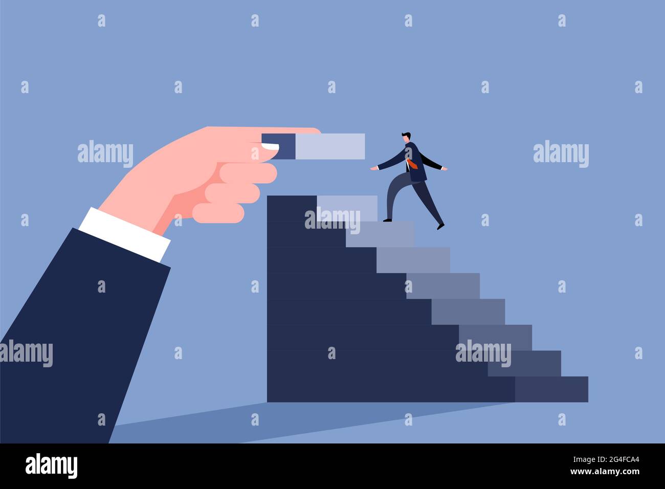 Hand stretching ladder Stock Vector Images - Alamy