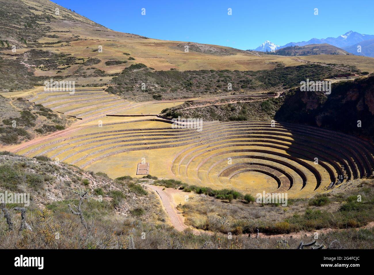 Moray, Inca terrace complex, Maras, Valle Sagrada, Urubamba Province ...