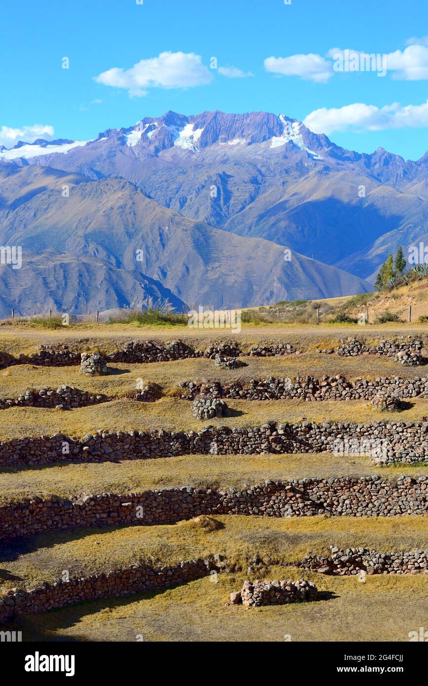 Moray, Inca terrace complex, Maras, Valle Sagrada, Urubamba Province ...