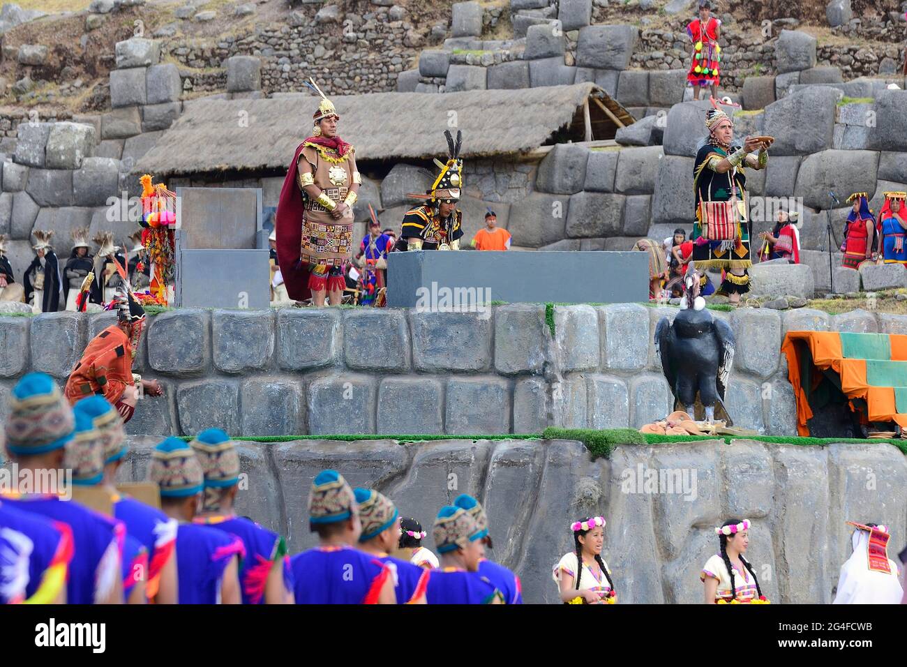Inti Raymi, festival of the sun, high priests and rulers on the ...