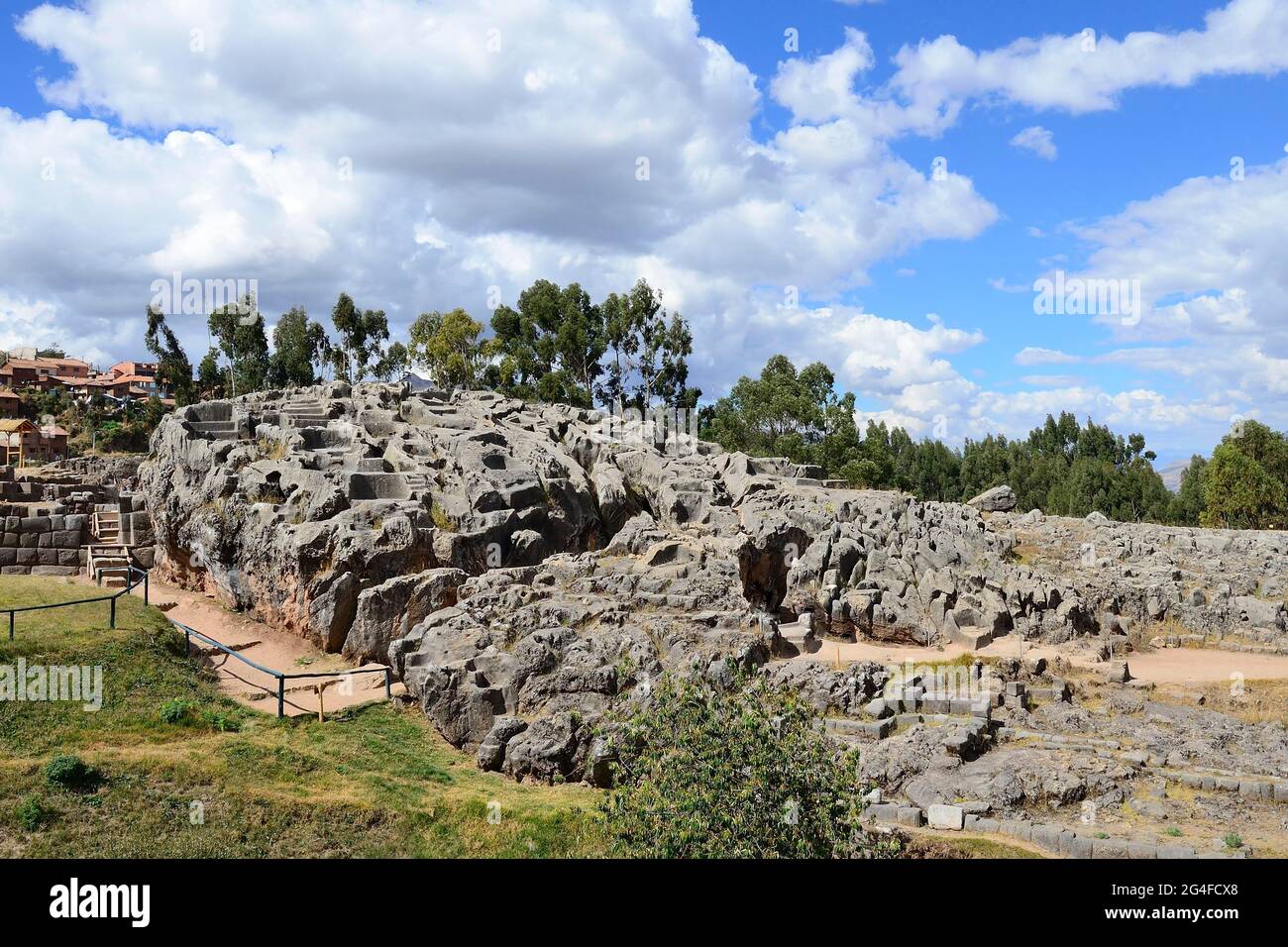 Carved rock in the Inca ruins Sacsayhuaman, Cusco, Peru Stock Photo - Alamy