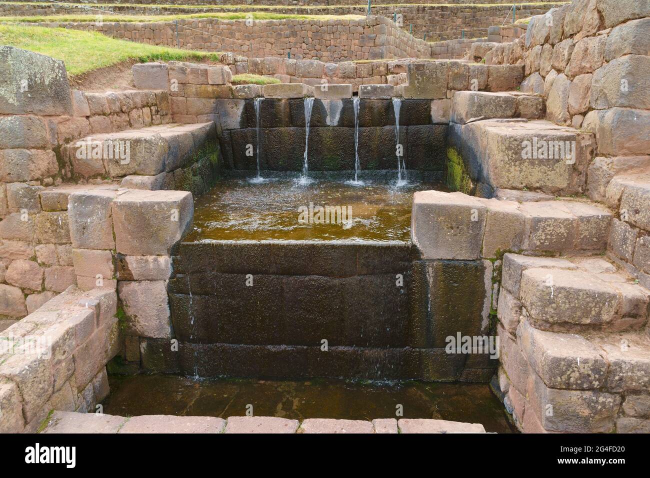 Water cascade in Tipon, Inca ruins, Cusco region, Peru Stock Photo - Alamy