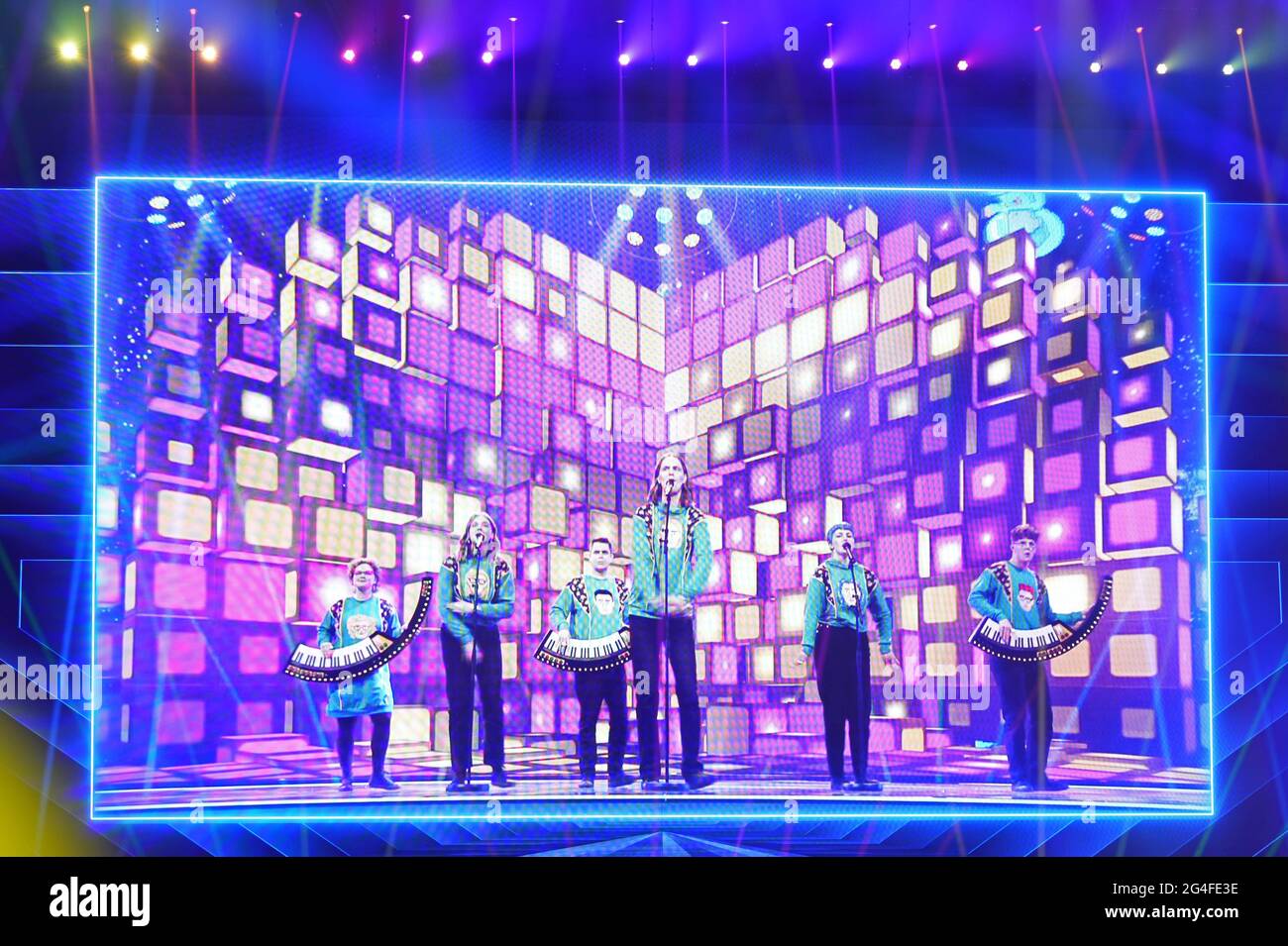 Rotterdam - Eurovisie songfestival in Ahoy. Eerste generale repetitie ...