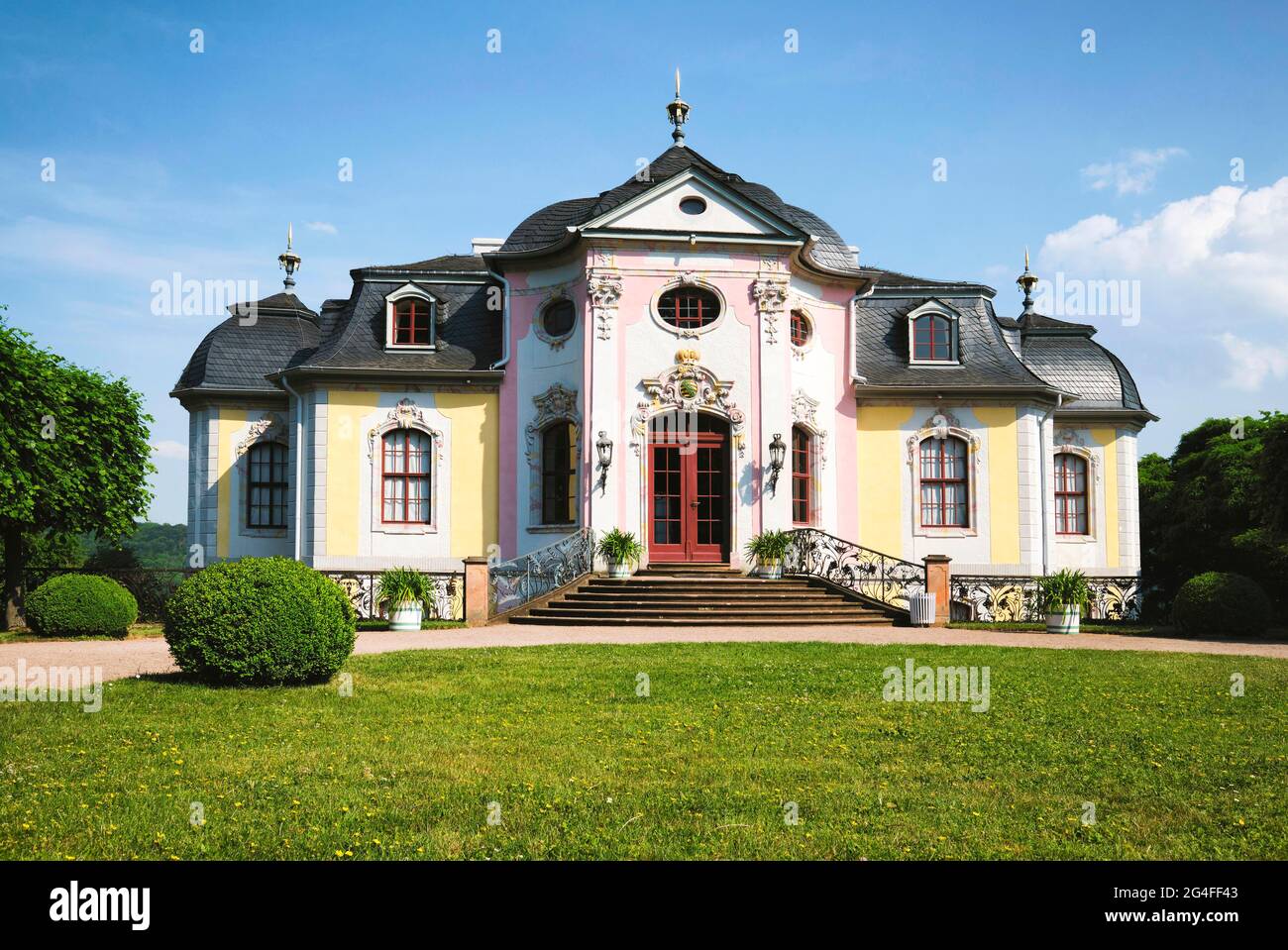 Rococo castle, Dornburg castles, Dornburg-Camburg, Thuringia, Germany ...