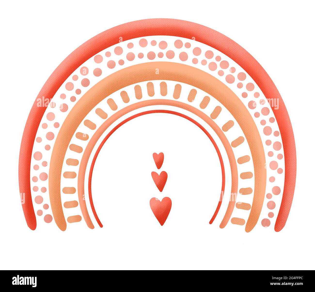 Stylized rainbow isolated on a white background. Childrens pattern ...