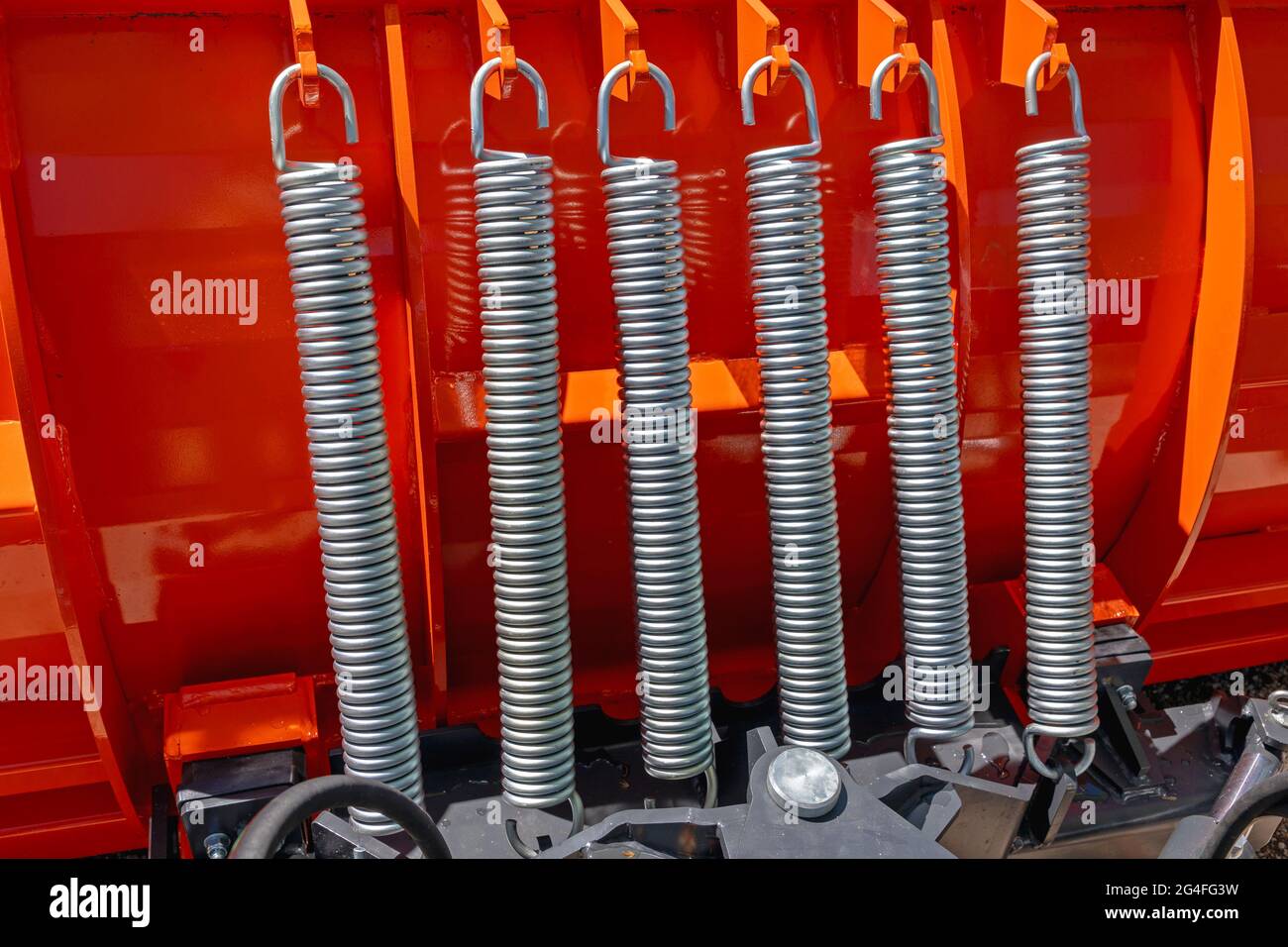 Springs Coils Tension at Agriculture Machine Equipment Stock Photo - Alamy