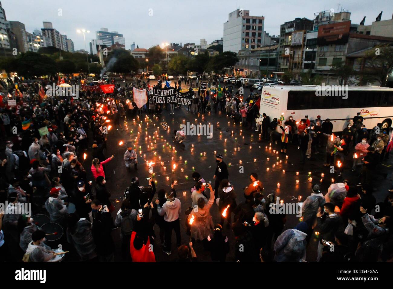 PORTO ALEGRE, RS - 19.06.2021: 19J FORA BOLSONARO - Demonstration ...