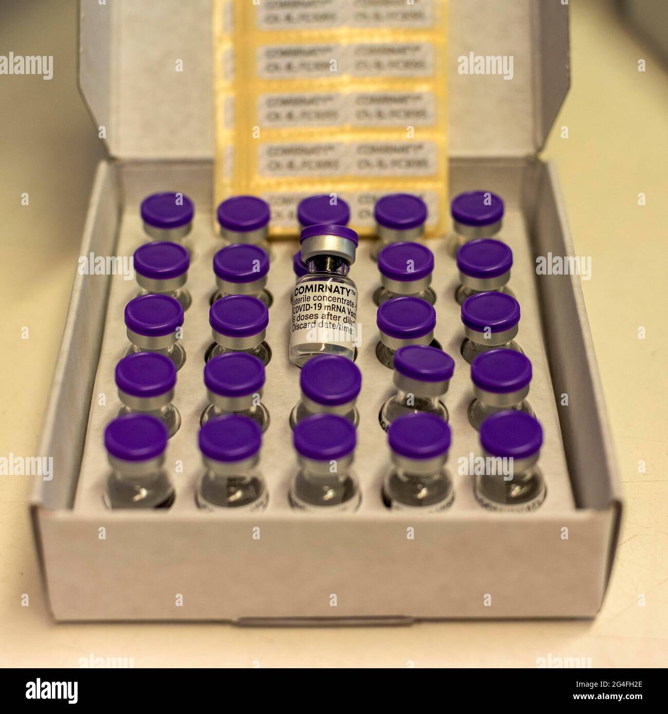 Corona vaccine Comirnaty from BioNTech Pfizer, Germany Stock Photo - Alamy