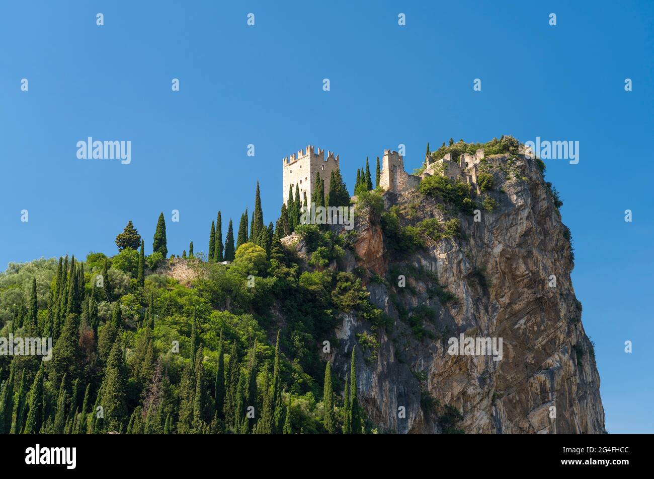 Arco, Trentino,Italy the castello of Arco is a medieval Castle on a ...