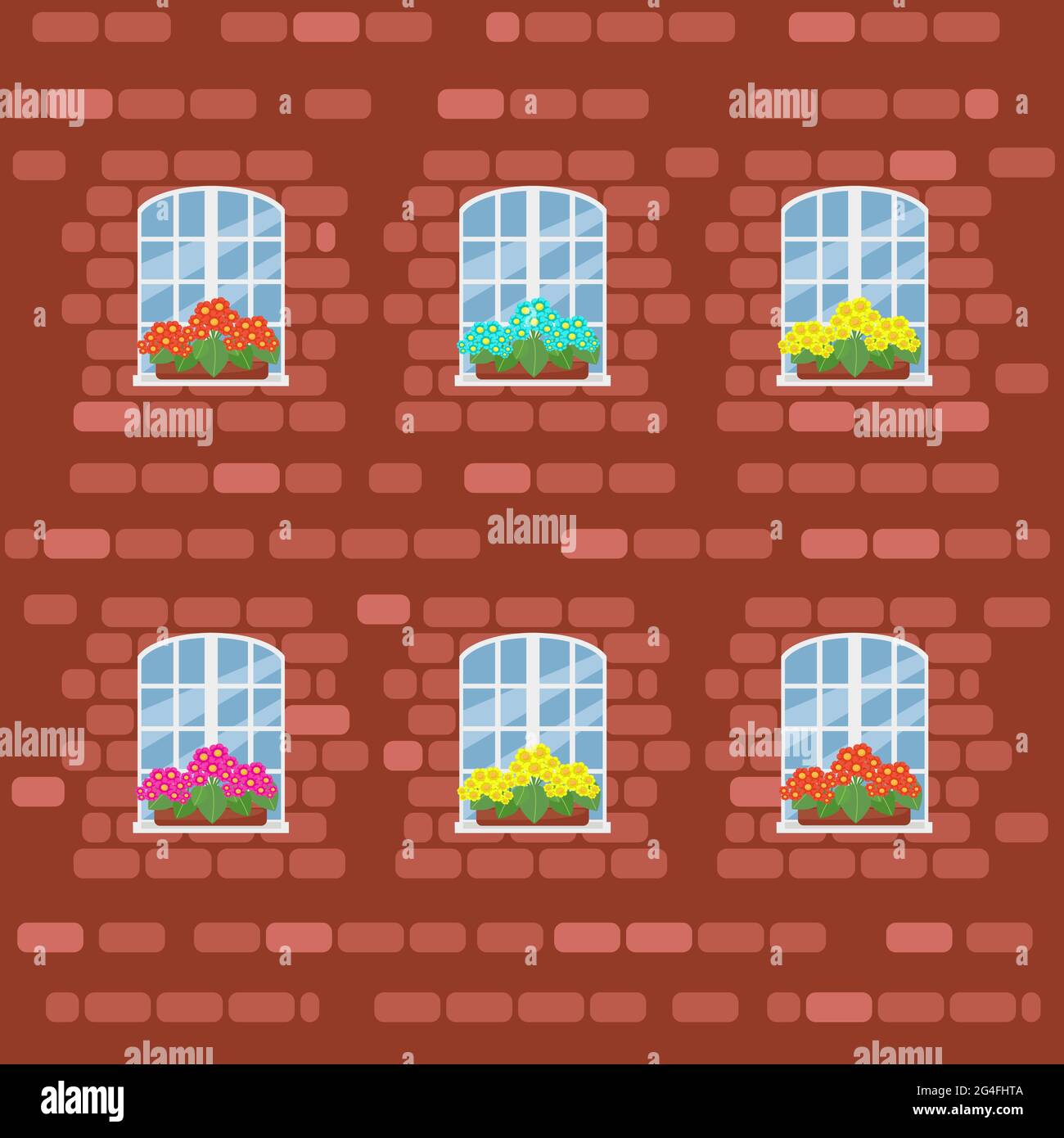 House flowers in window Stock Vector Images - Alamy