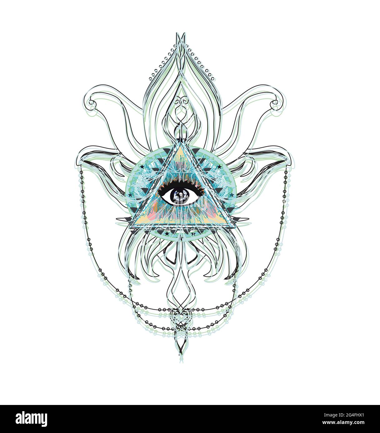 All seeing eye inside triangle pyramid Stock Vector Image & Art - Alamy