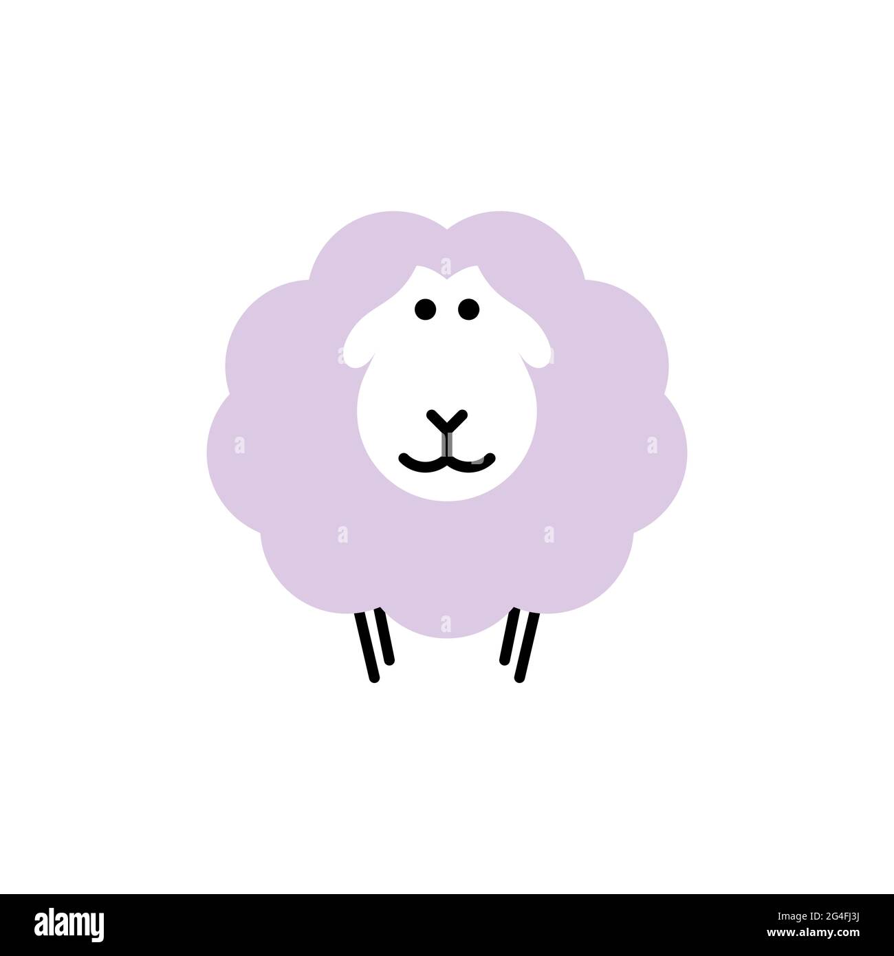 Sheep. Vector logo in bold line style Stock Vector Image & Art - Alamy