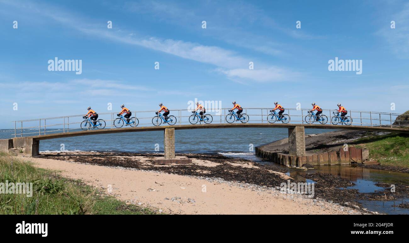 Multiple exposure of cyclist hi-res stock photography and images - Alamy