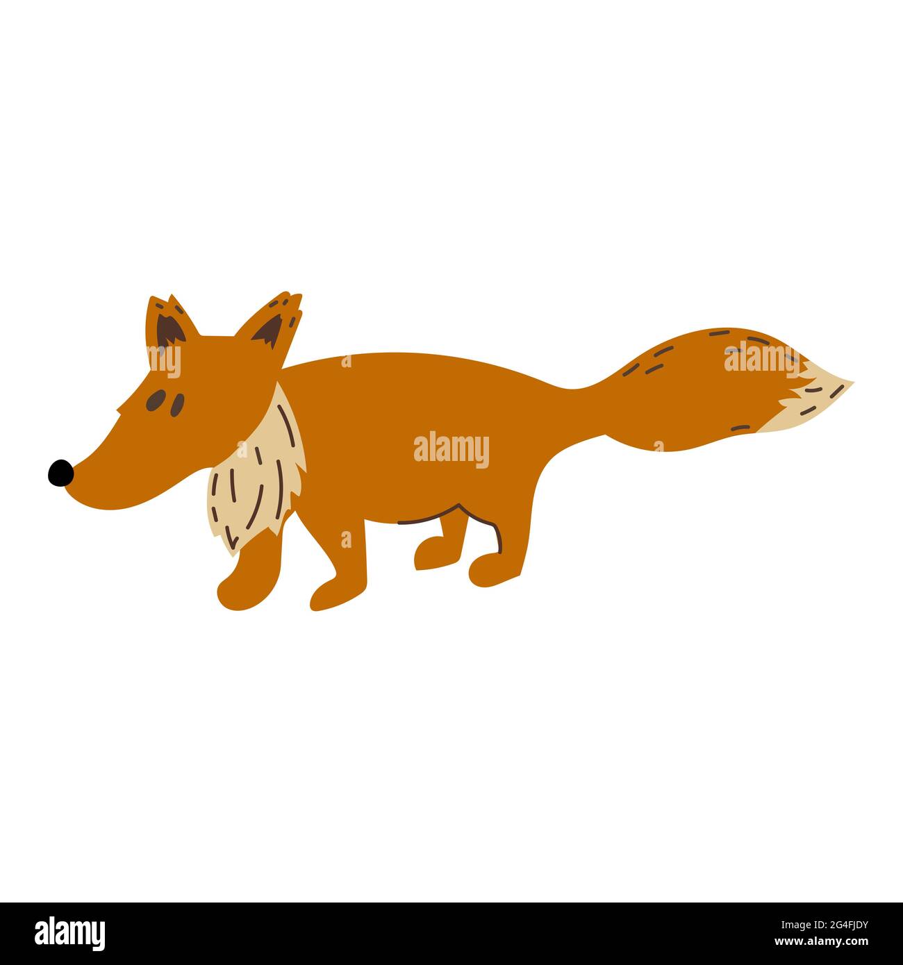 Red fox animal profile view Stock Vector Images - Alamy