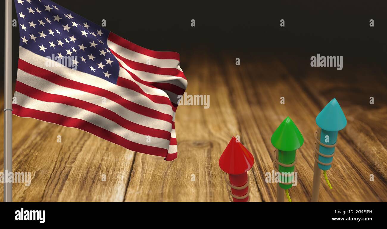 American flag fireworks hi-res stock photography and images - Alamy