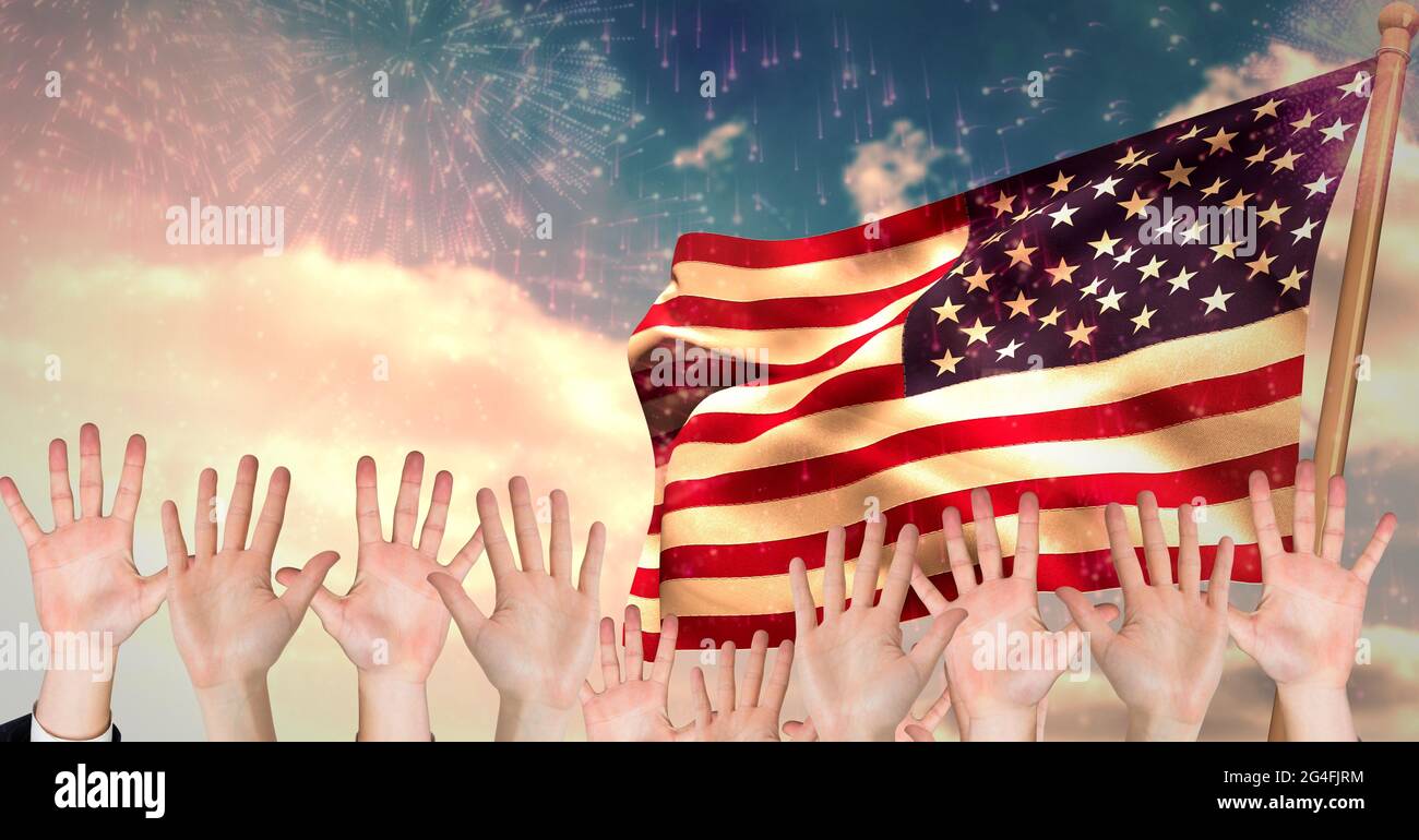 American flag fireworks hi-res stock photography and images - Alamy
