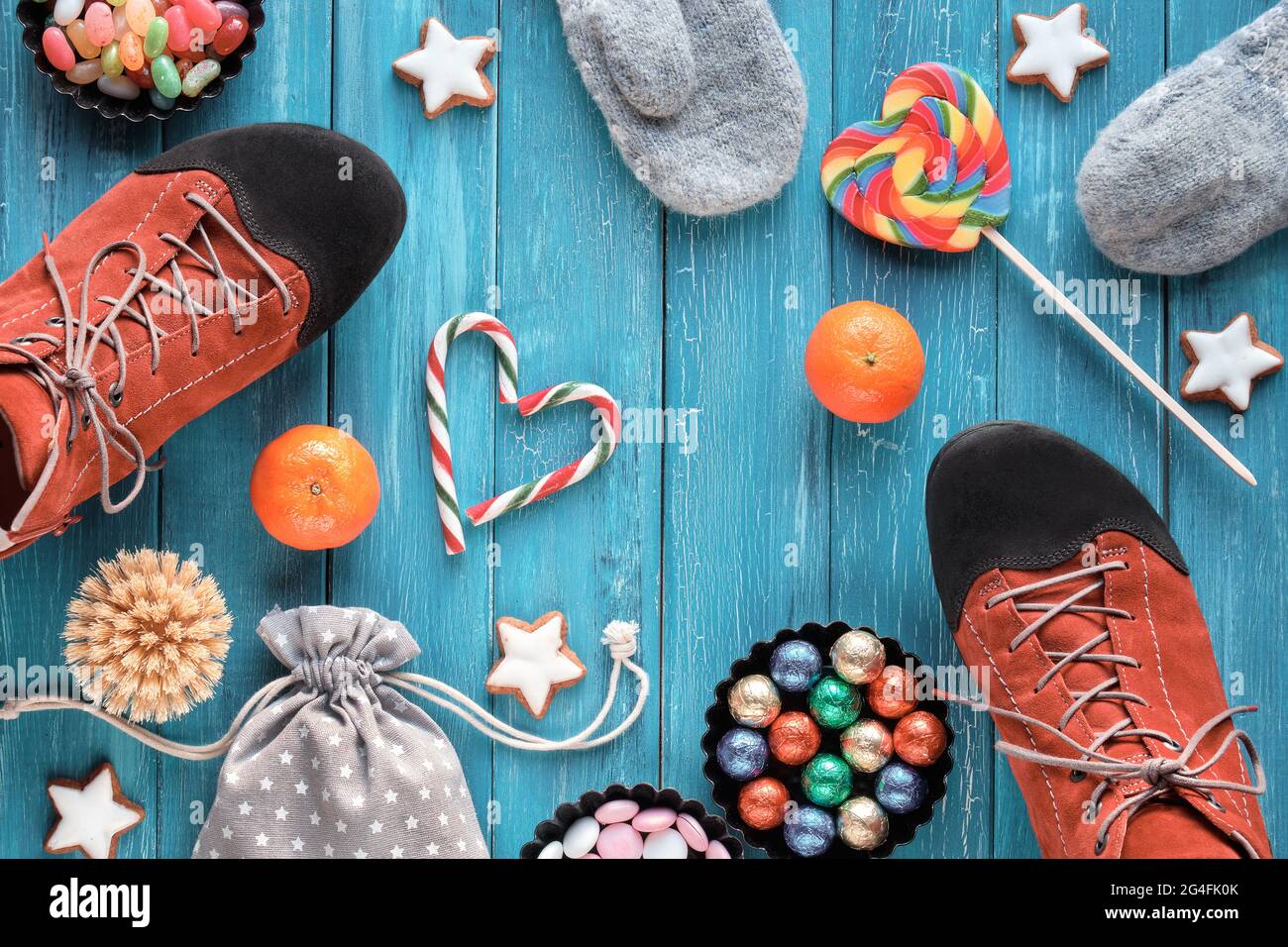 Saint Nicholas Day or Nikolaus Tag in German language. Traditional ...