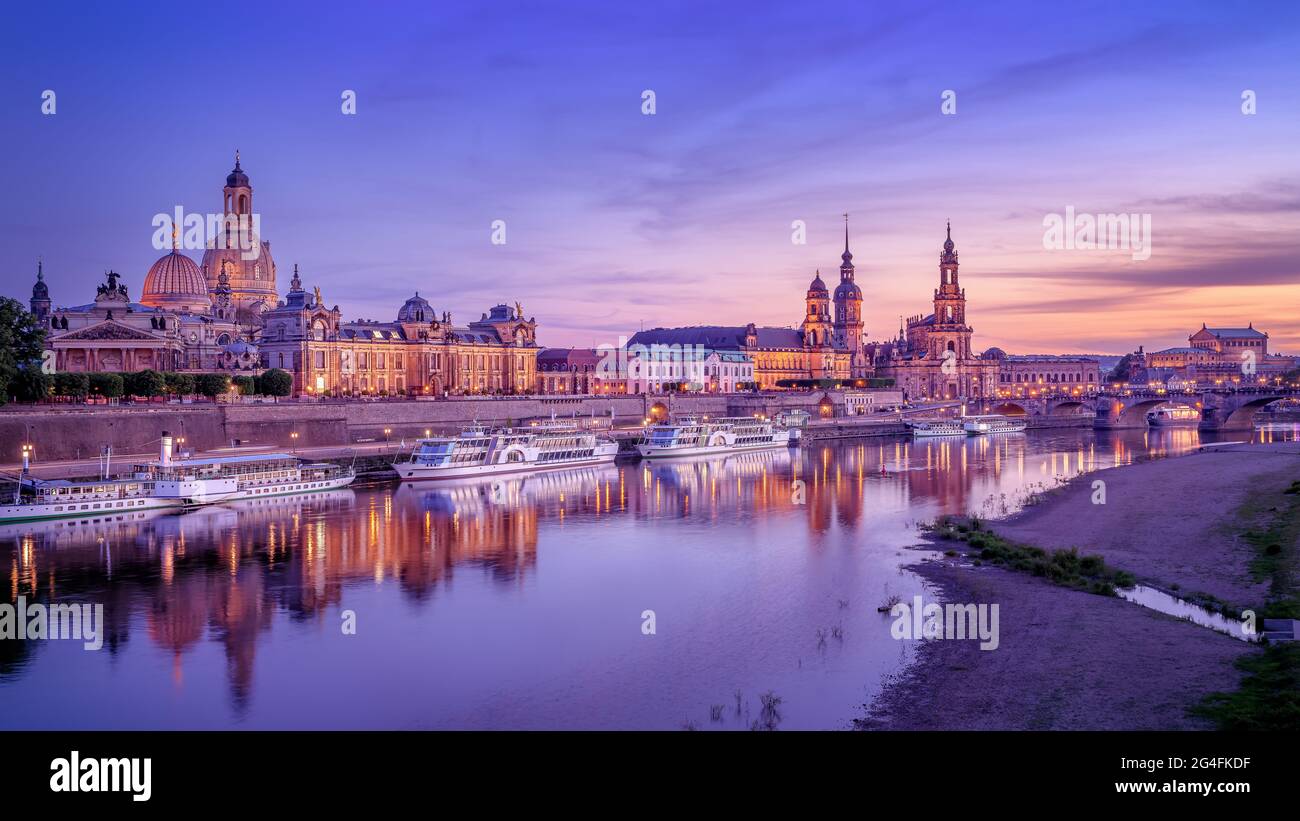 Old town skyline at sunset hi-res stock photography and images - Alamy