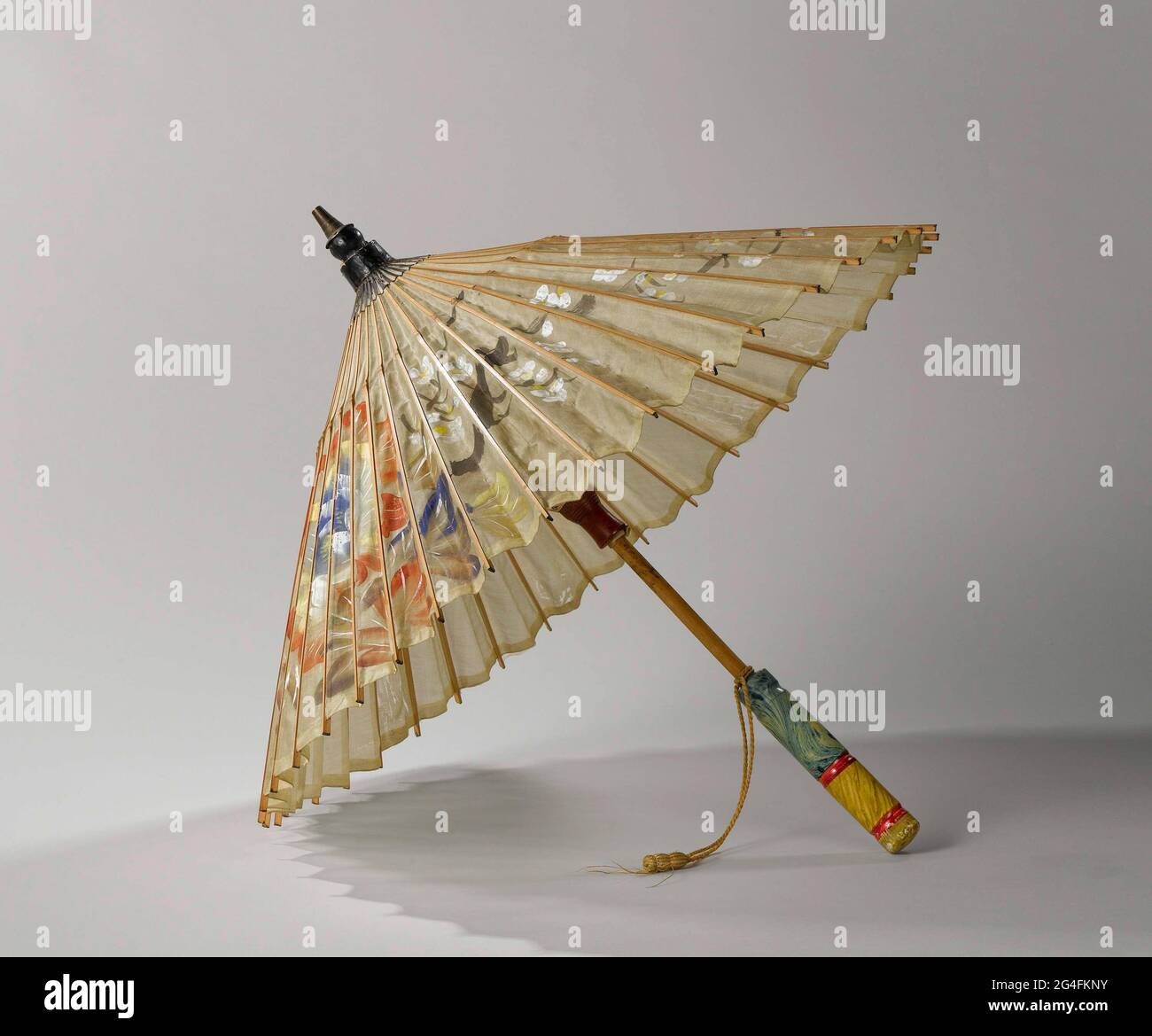 . Japanese beach parasol made of bamboo with deck of symathy silk tulle ...
