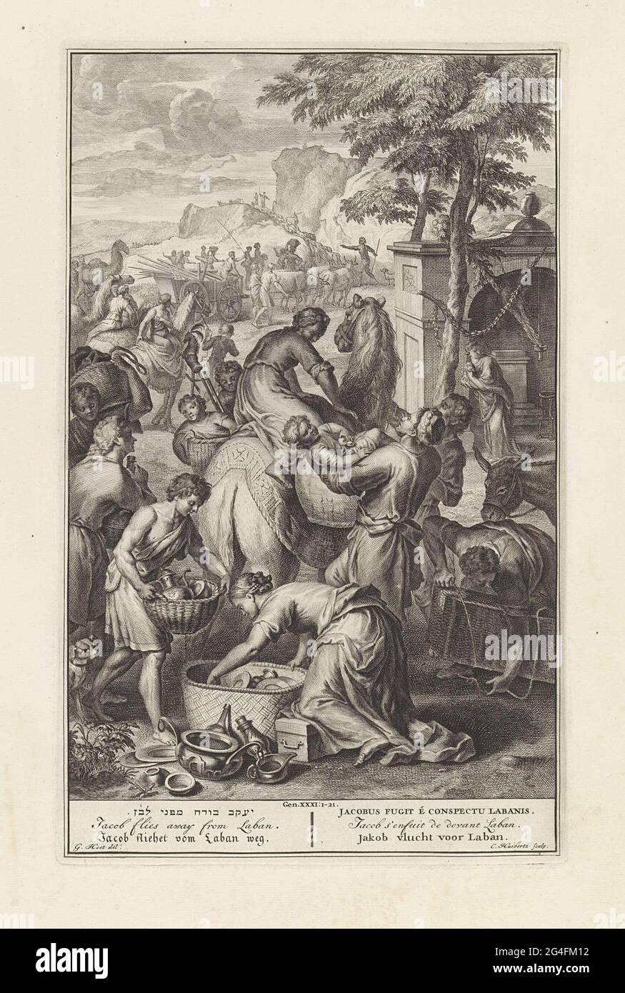 . Jacob flights with his family and his possessions for Laban. In the ...