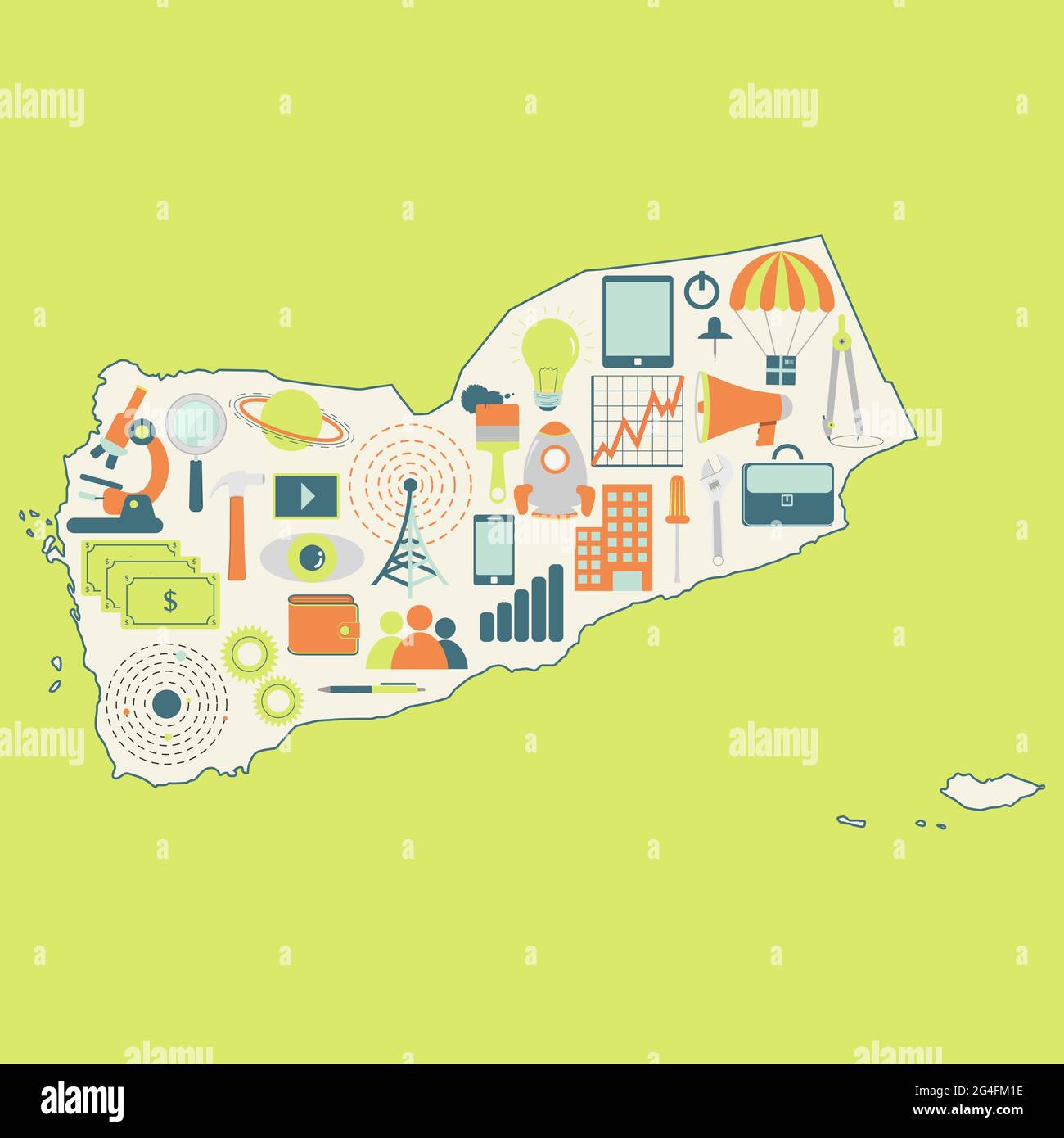 Sanaa contour Stock Vector Images - Alamy