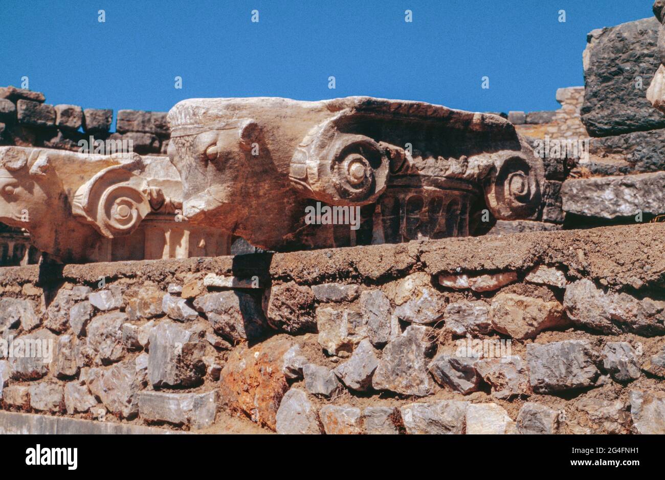 Ephesus - ruins of an ancient town In Izmir, Turkey. Ionic column ...