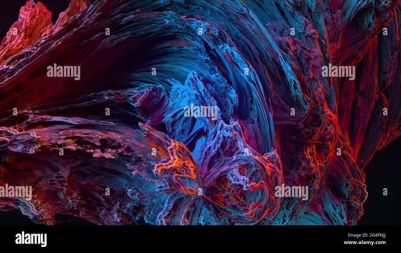 Flowing geometric 3d render fluid flows with futuristic tracery and ...