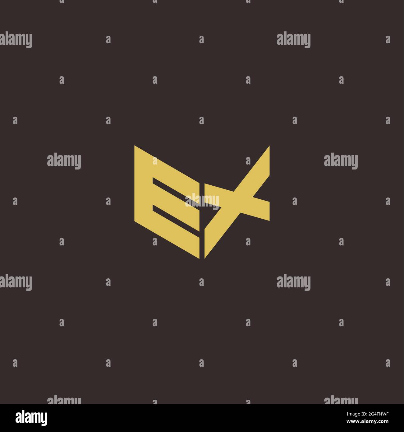 Logo Letter Initial Logo Designs Template with Gold and Black ...