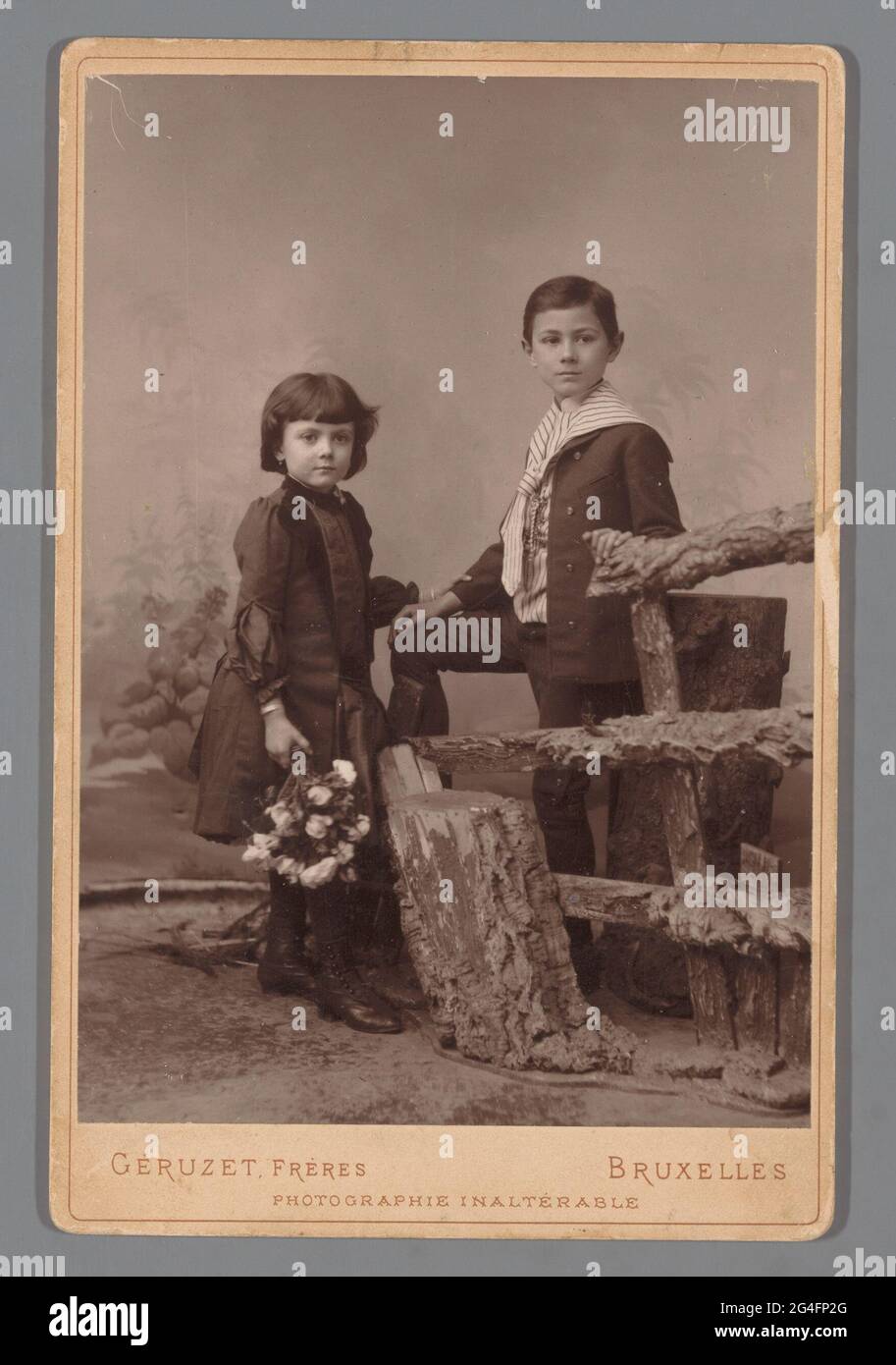 Portrait of two unknown children Stock Photo - Alamy