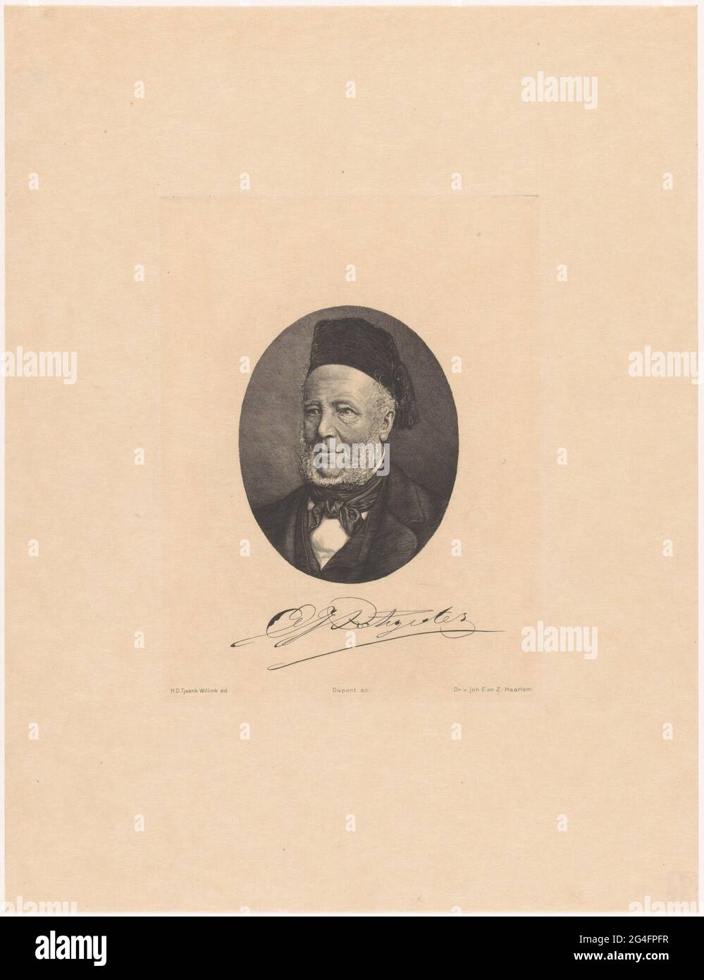 Portrait of Everhardus Johannes Potgieter. Portrait of the poet ...