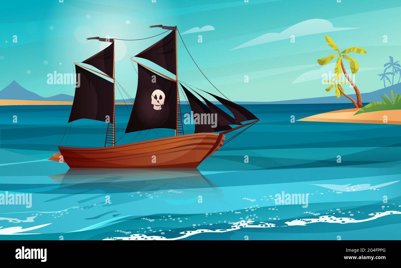 Sailing on yacht in Stock Vector Images - Alamy