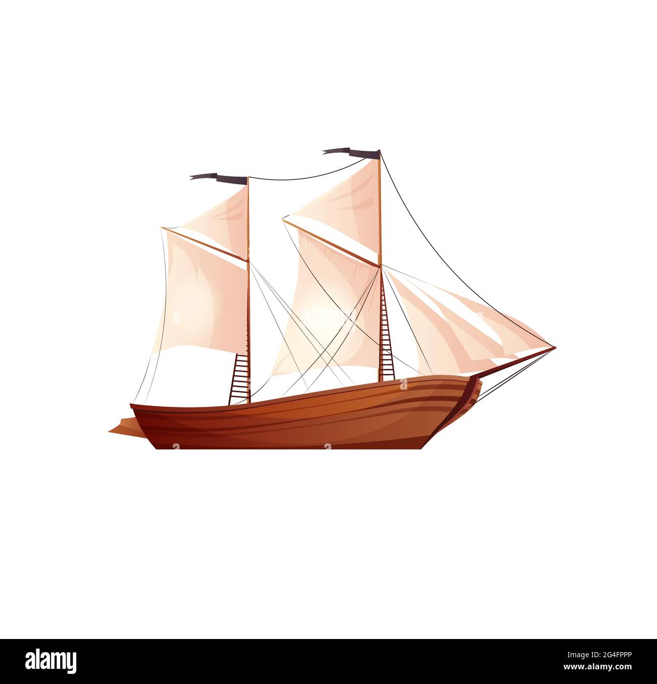 Cartoon Sailing Ship