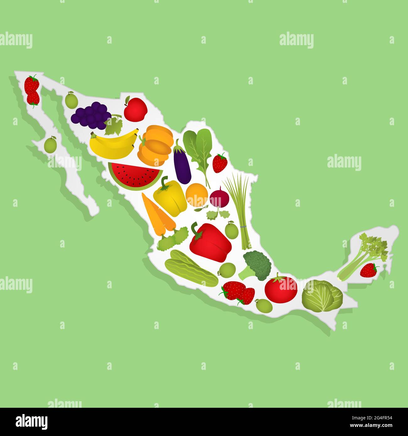 Tropical fruits of mexico Stock Vector Images - Alamy