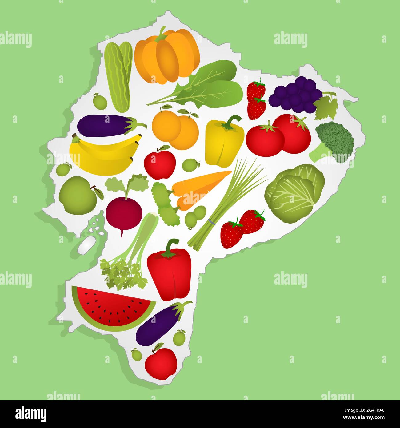 Equator fruits Stock Vector Images - Alamy