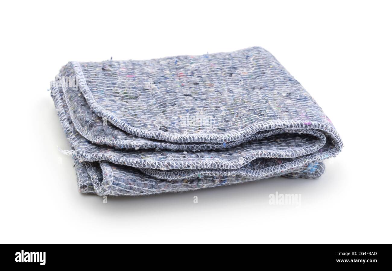 Folded gray rag for mopping isolated on white Stock Photo - Alamy