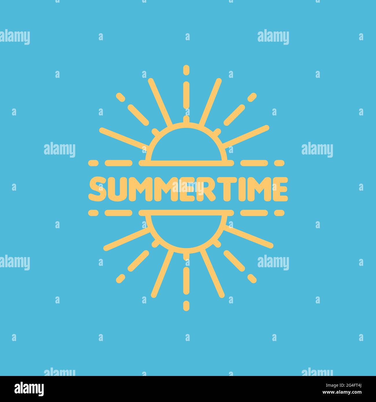 Summertime vector vectors hi-res stock photography and images - Alamy