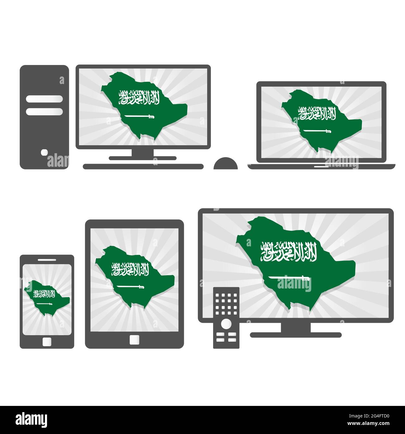 Saudi television Stock Vector Images - Alamy