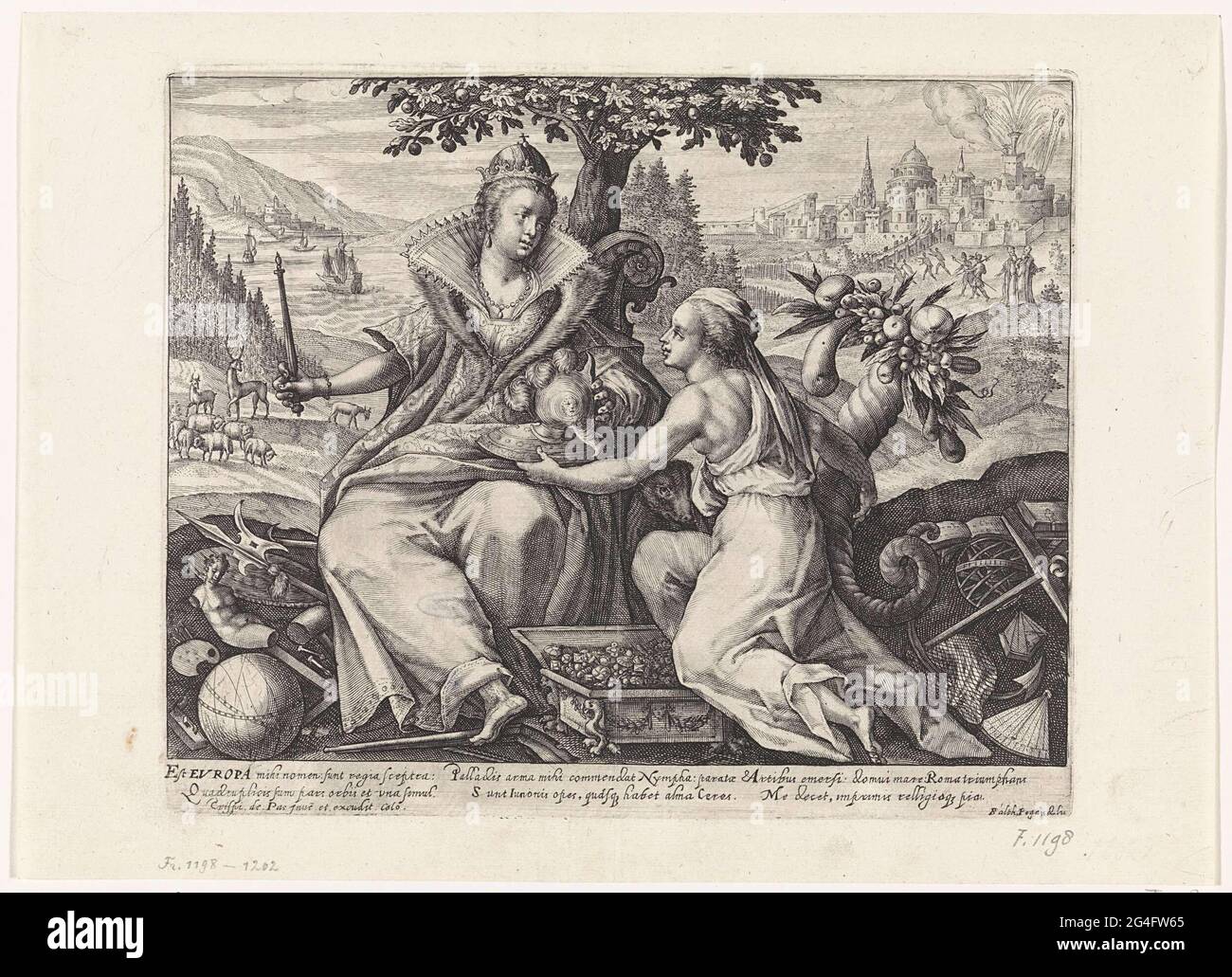 . The female Personification of the Europe. As a queen of the world ...