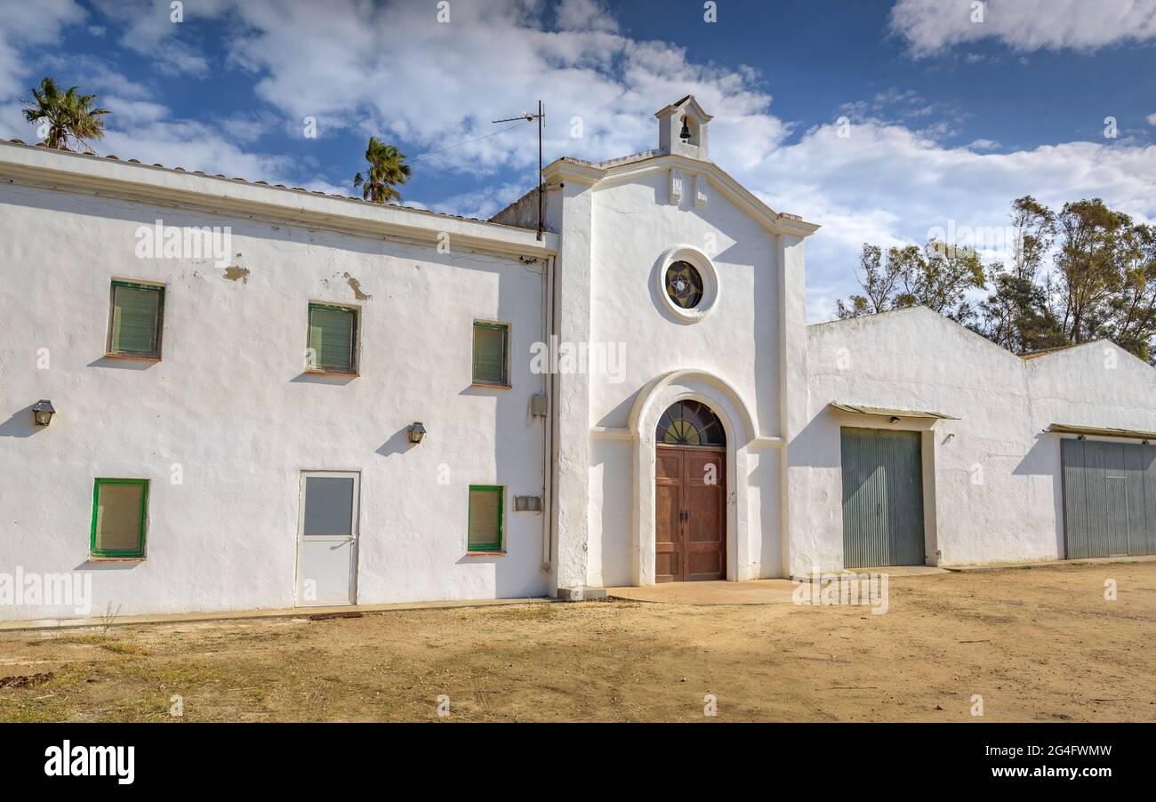 Mas de Buda, the main country house of the Buda island in the Ebro ...