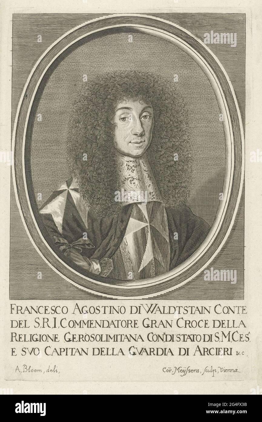 . Portrait of Franz Augustin Count of Waldstein, Grandmaster of the ...