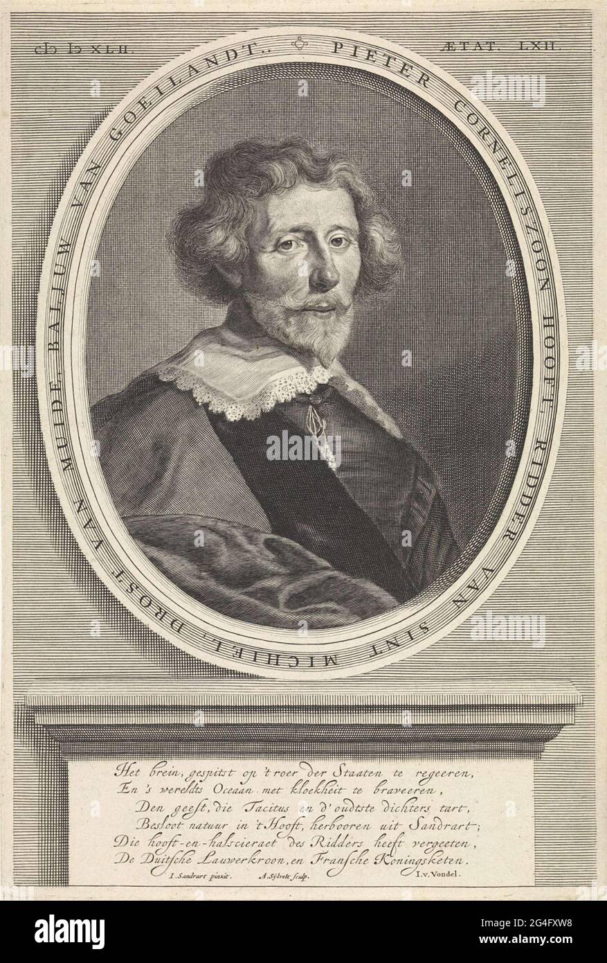. Portrait of Pieter Cornelisz. Hooft, poet, drama writer and historian ...