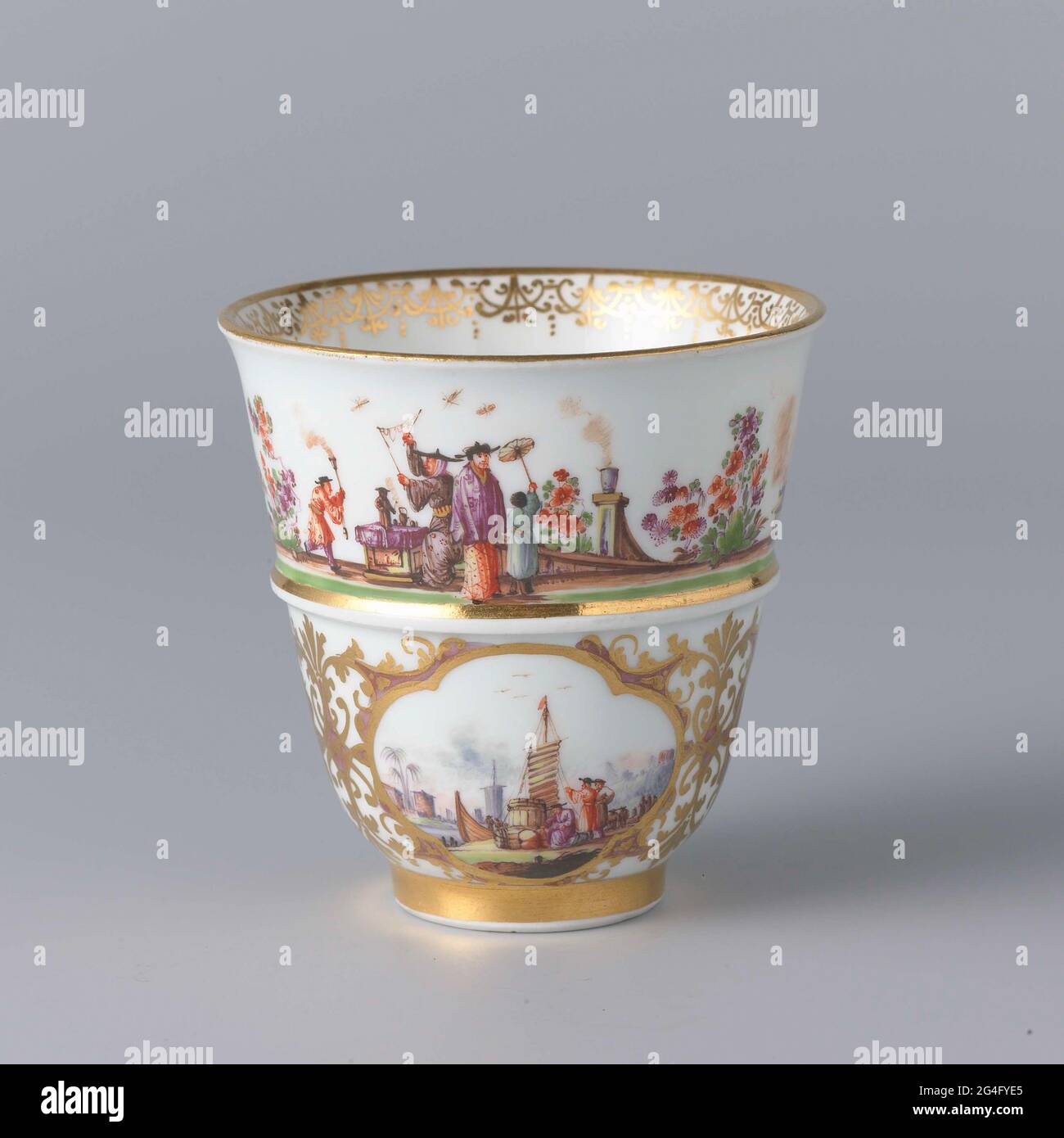 . Chocolate head from painted porcelain. The head has been painted with ...