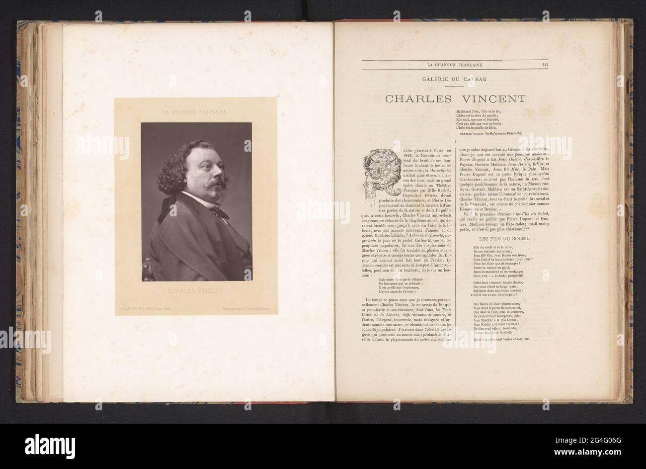 Portret van Charles Vincent; Charles Vincent Stock Photo - Alamy