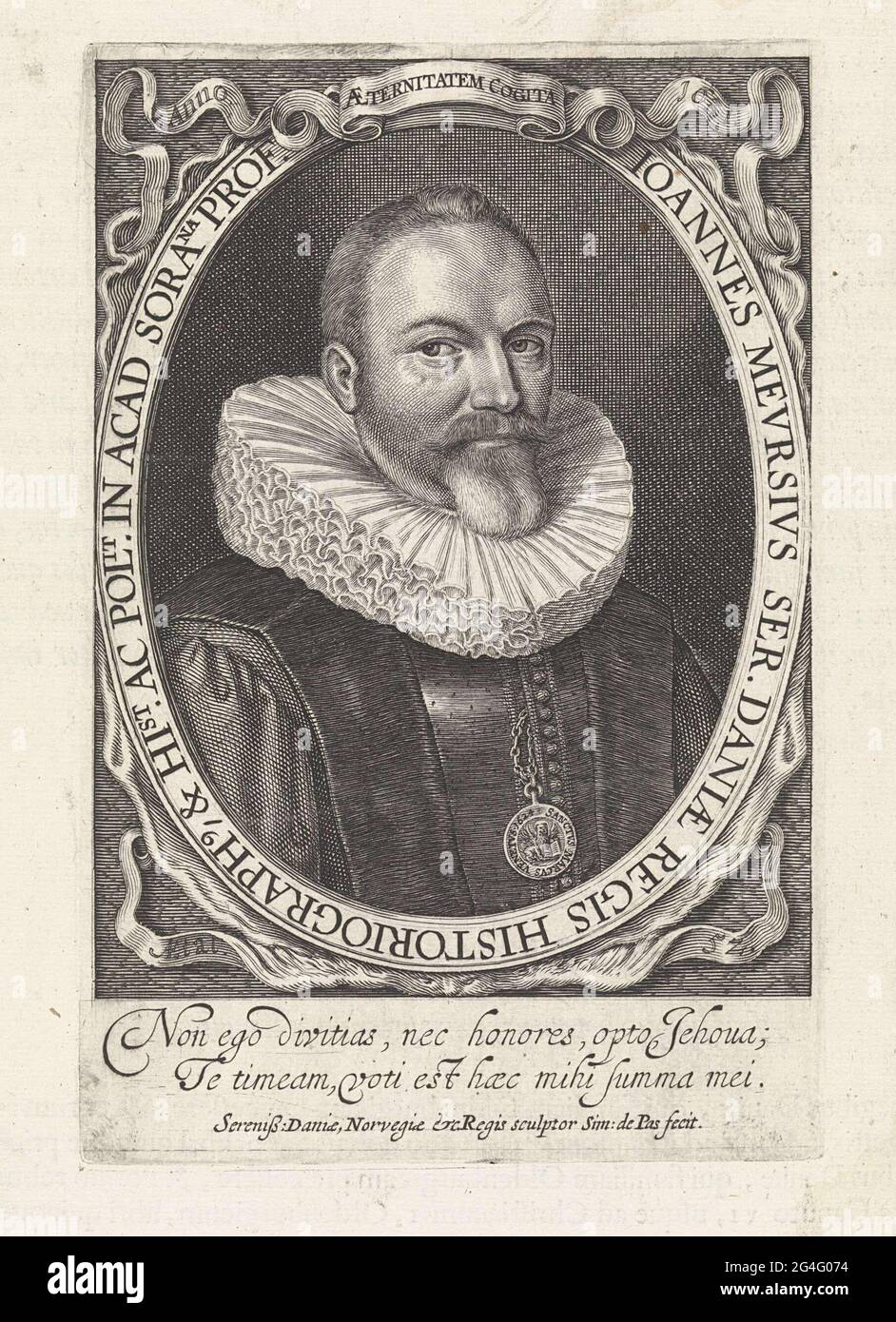 . Portrait of the Classician and Historian Johannes Meursius, at the ...