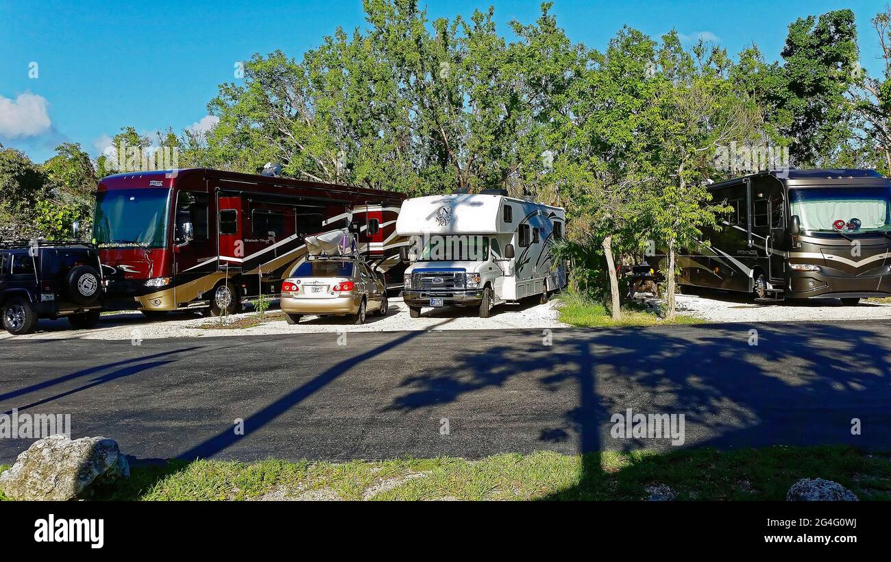 campground, 3 motorhomes,2 large class A, medium size class C, close ...