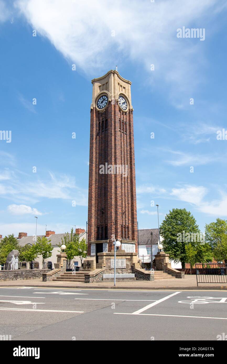 The memorial clock tower at Coalville, built in 1925, designated a ...