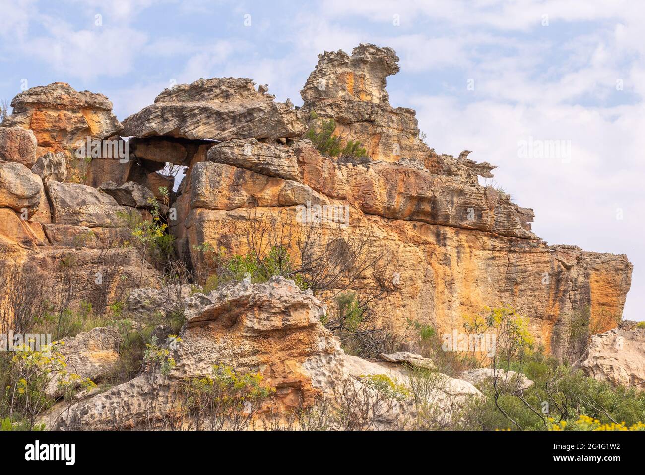 Rock formation on top of Gifberg near VanRhynsdorp in the Western Cape ...