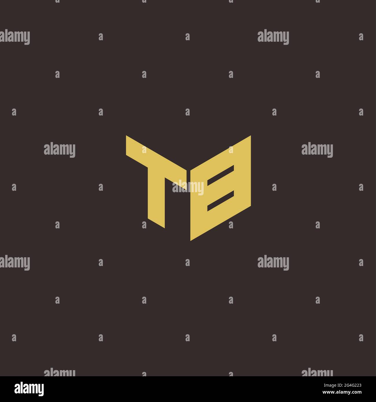 T b initial logo hi-res stock photography and images - Alamy